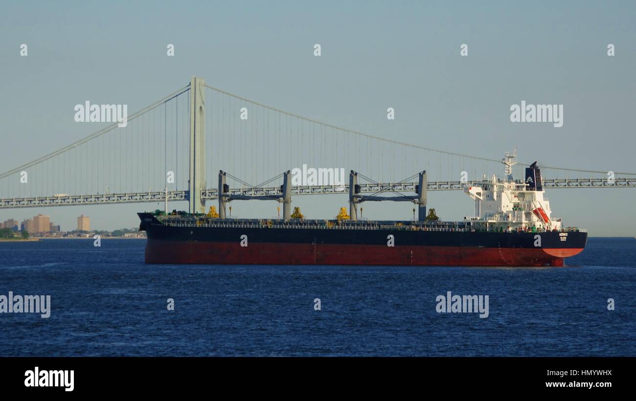 Cargo Ship In Ocean Stock Photo - Alamy