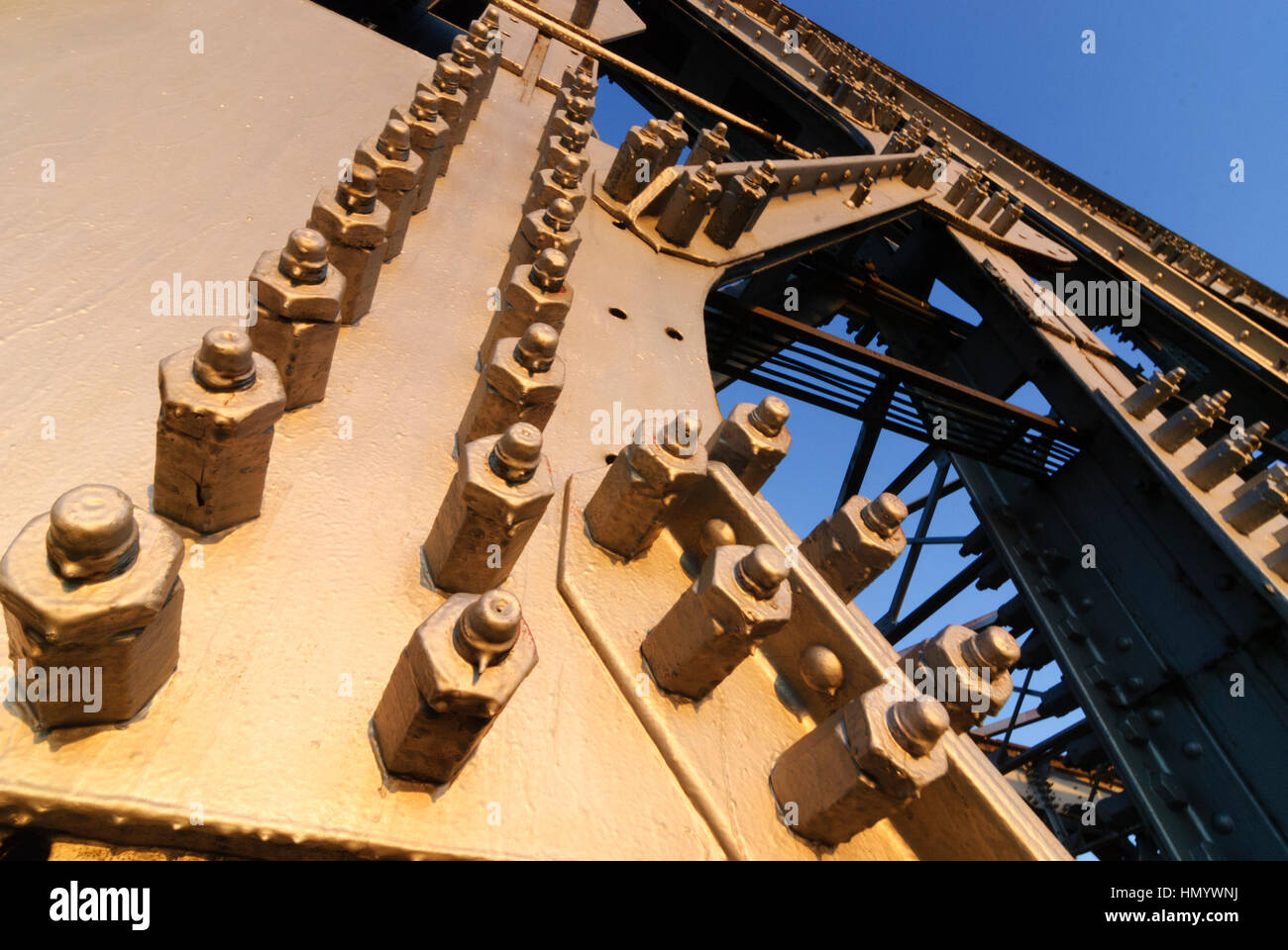 : Bolt of a steel truss bridge Stock Photo - Alamy