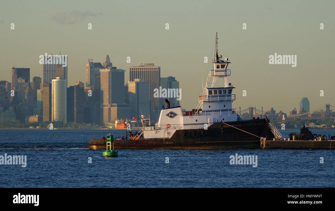 Tug Boat In Harbor Stock Photo - Alamy