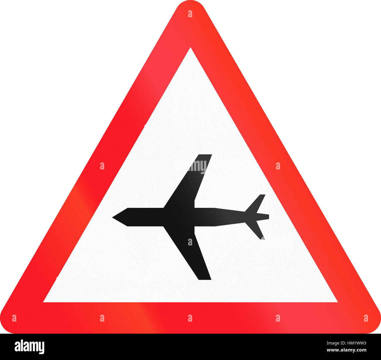Airport warning sign red triangle hi-res stock photography and images ...