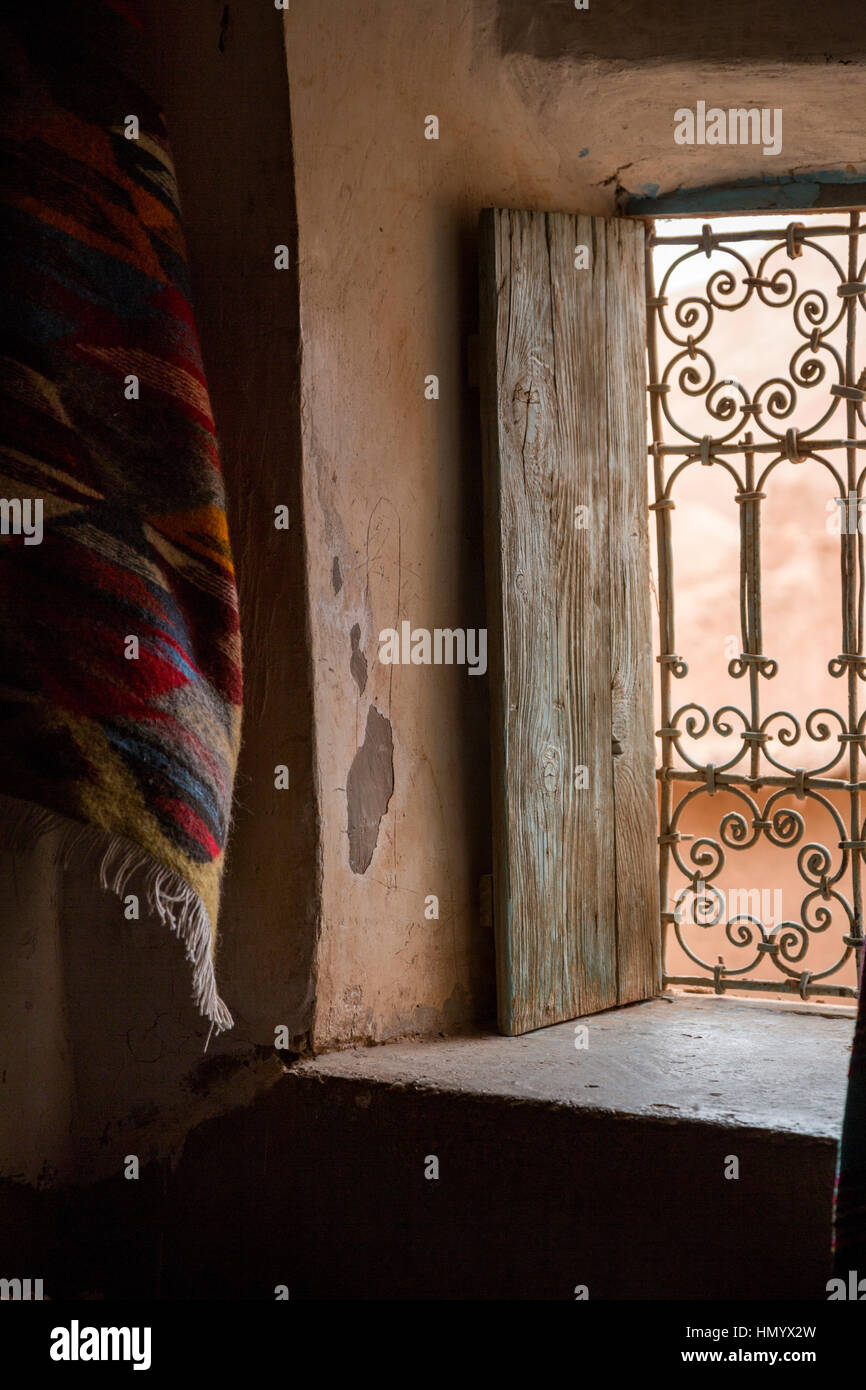 Morocco. Window Grill in a House in the Ait Benhaddou Ksar, a World ...