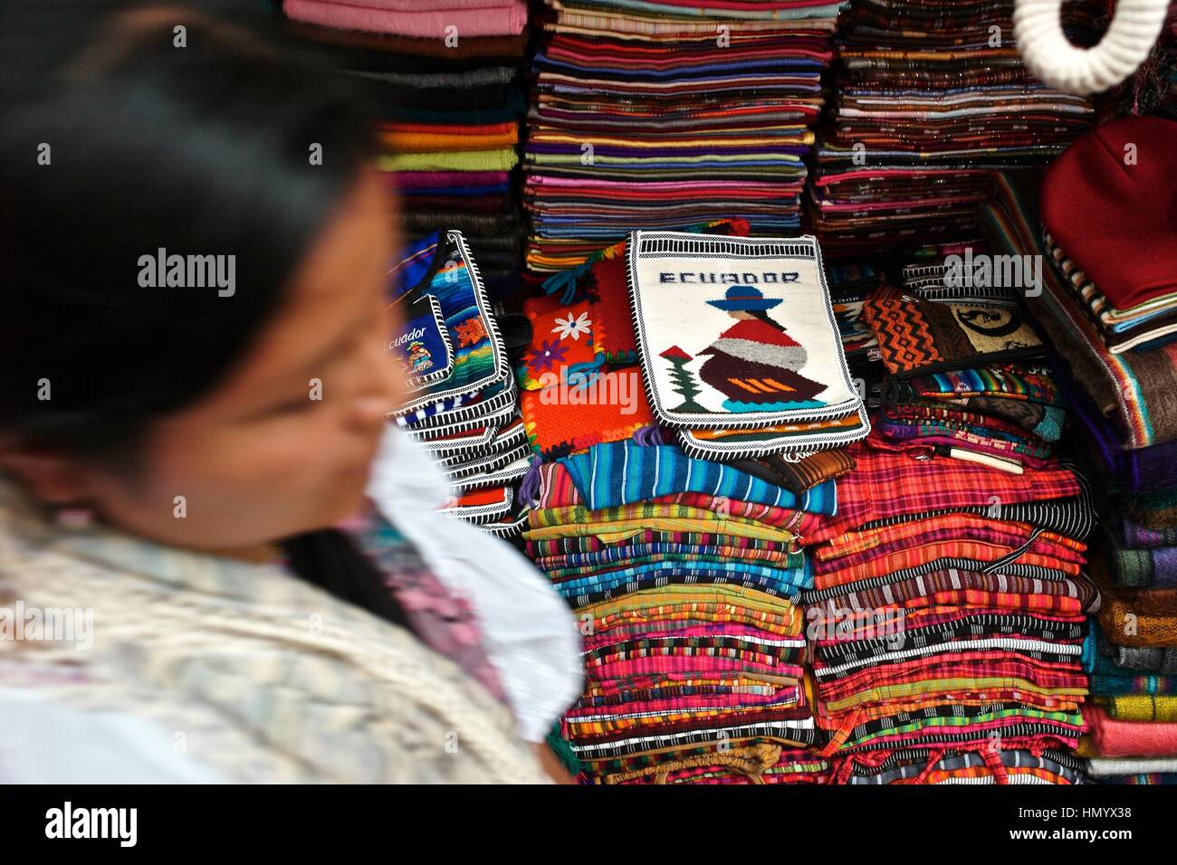 Ecuadorian art at Quito´s Art and Craft street market Stock Photo - Alamy