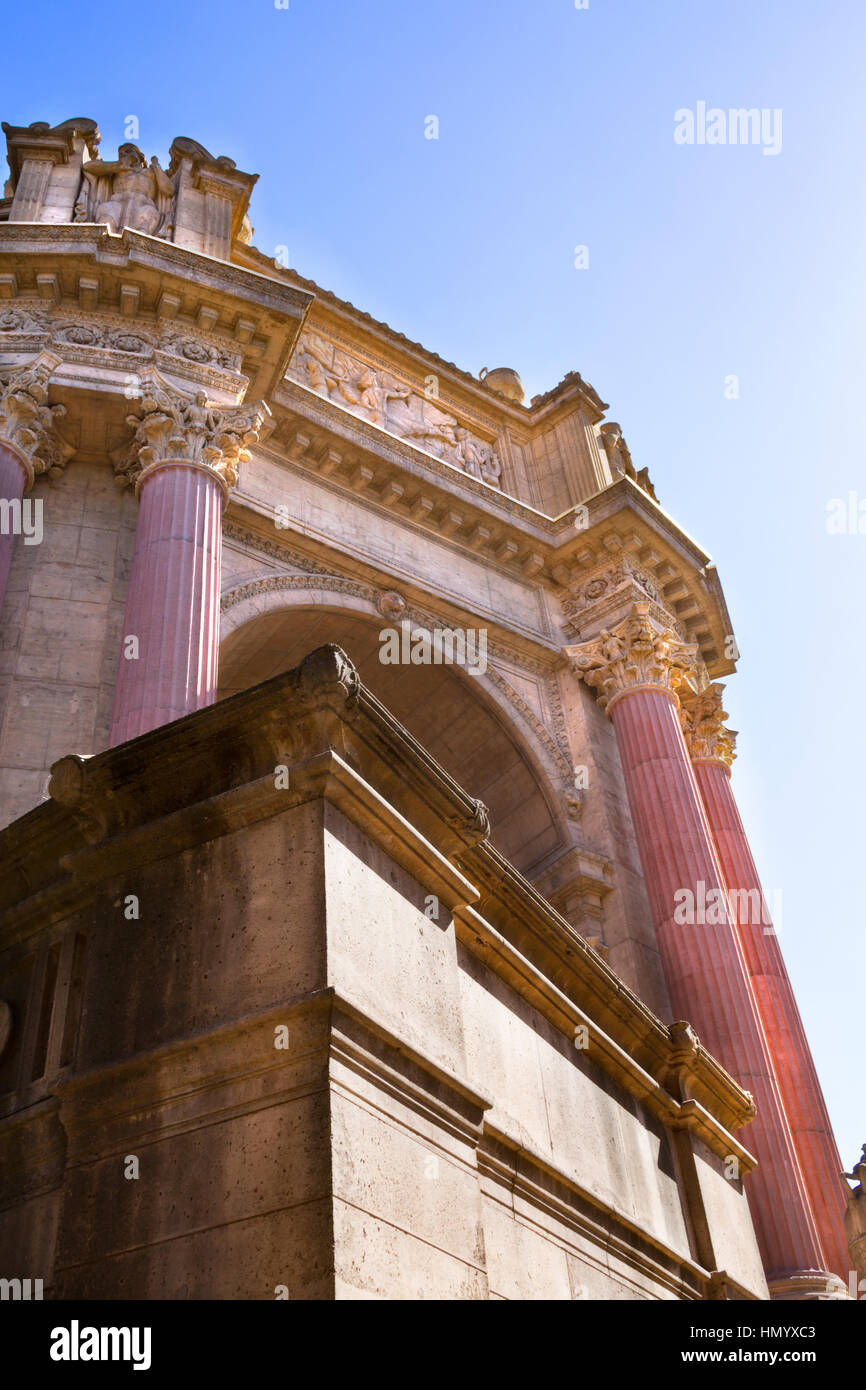 Side view of the palace of fine arts in San Francisco, California Stock ...