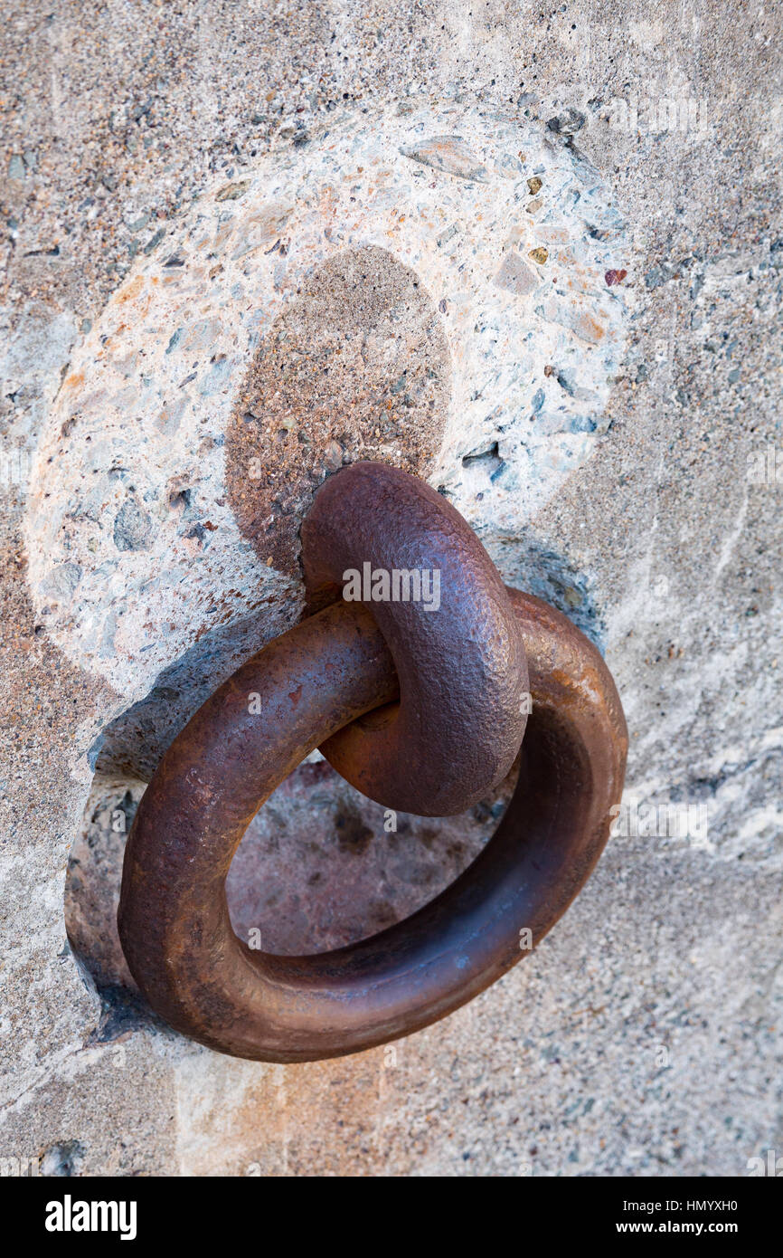 Old Metal Loops attached to cement at the Battery Marcus Miller Stock ...