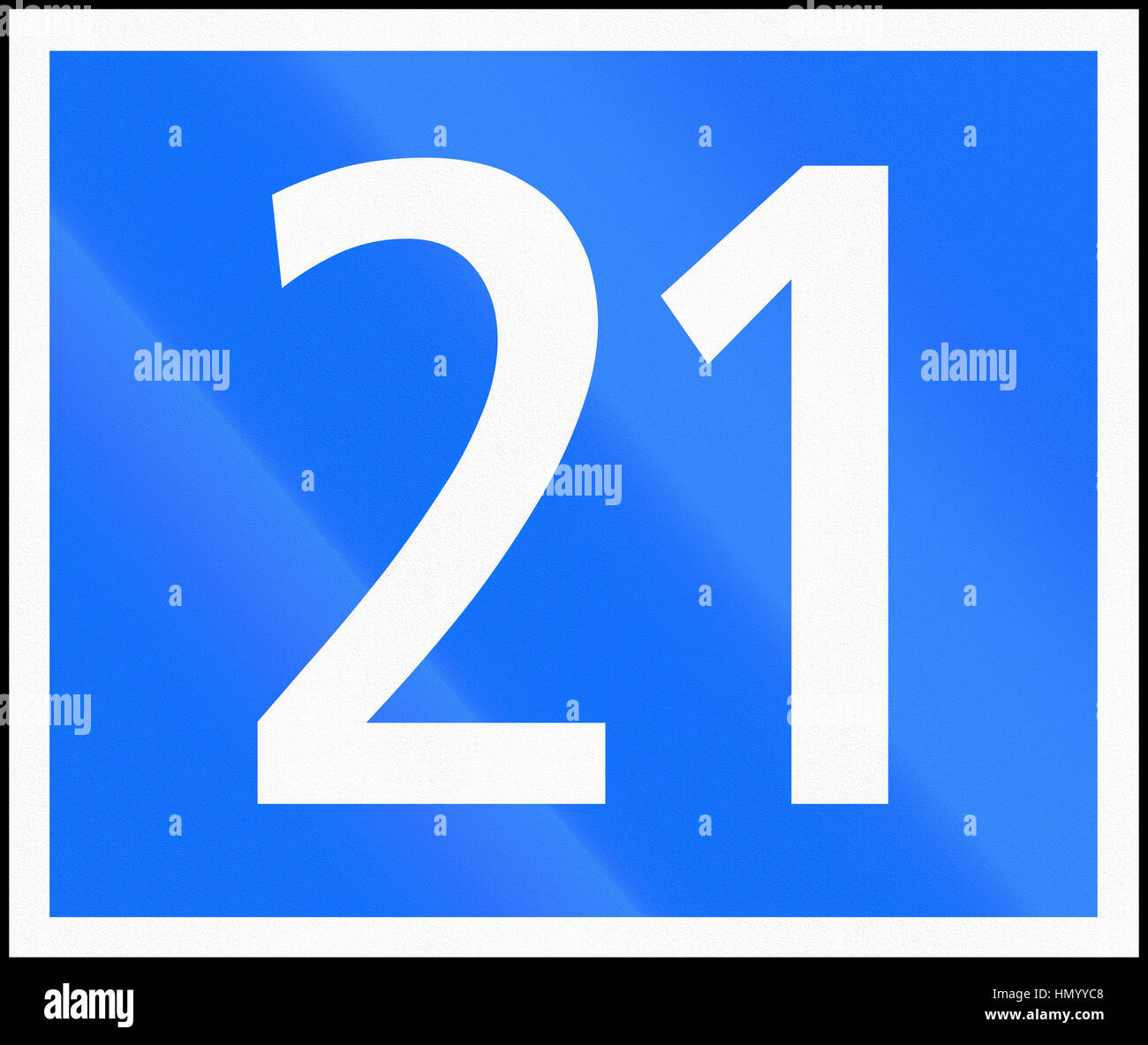 Road sign used in Switzerland - Main road number sign Stock Photo - Alamy