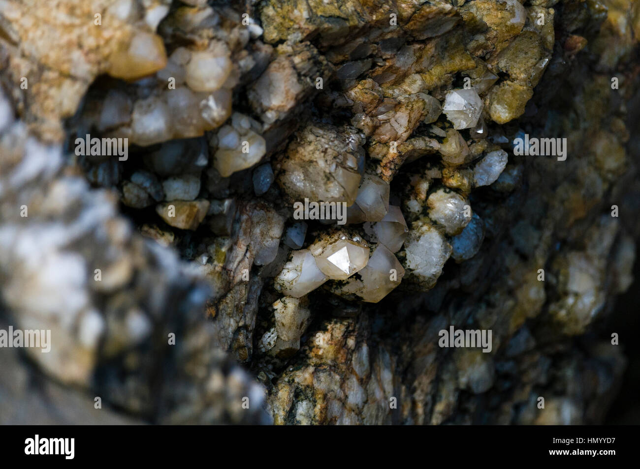 Quartz crystals in a cave on the Kimberley coast Stock Photo - Alamy