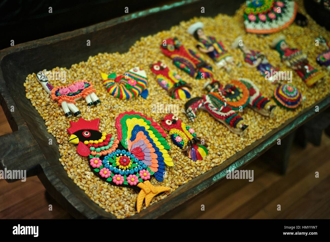 Ecuadorian art pieces made in Mazapan from Calderon village, exhibited ...