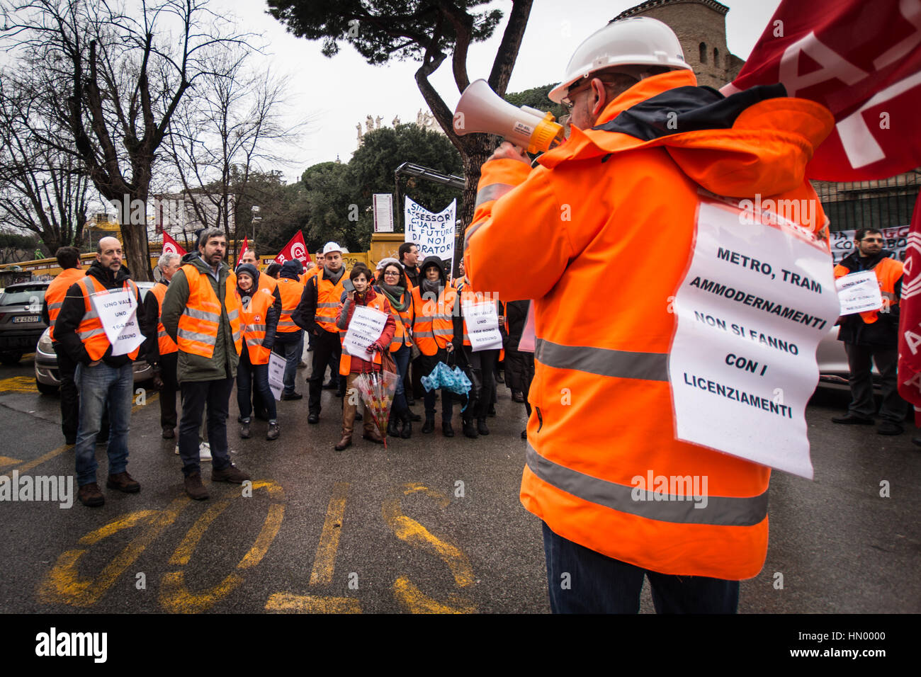 Rome, Italy. 06th Feb, 2017. Strike and demonstration of the Rome ...