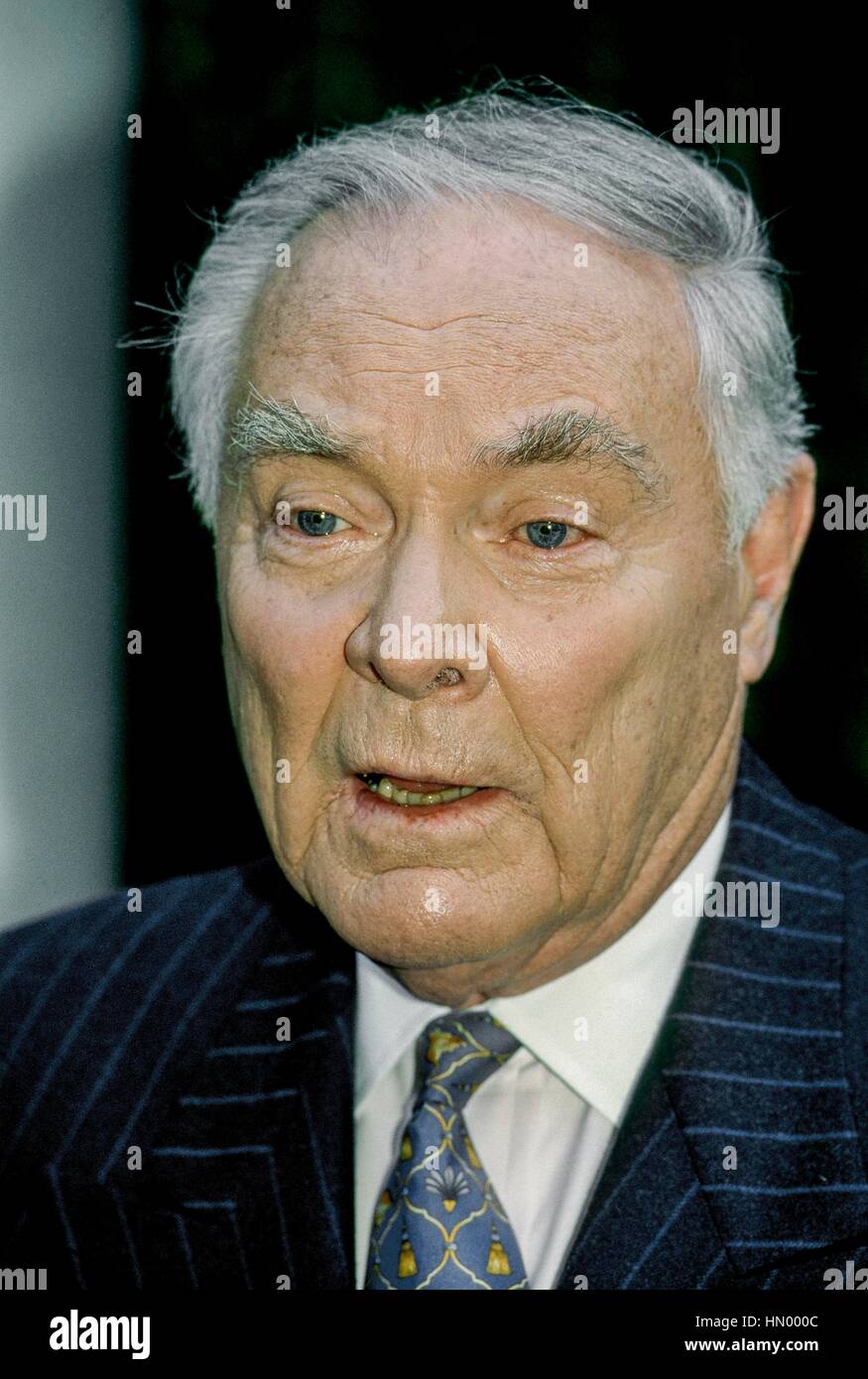 Washington, DC., USA, 1995 Secretary Of State Al Haig talks to ...