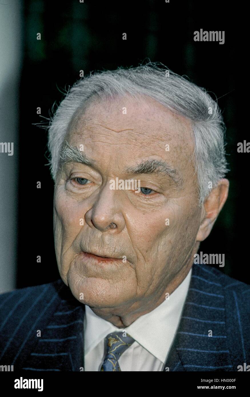Washington, DC., USA, 1995 Secretary Of State Al Haig talks to ...