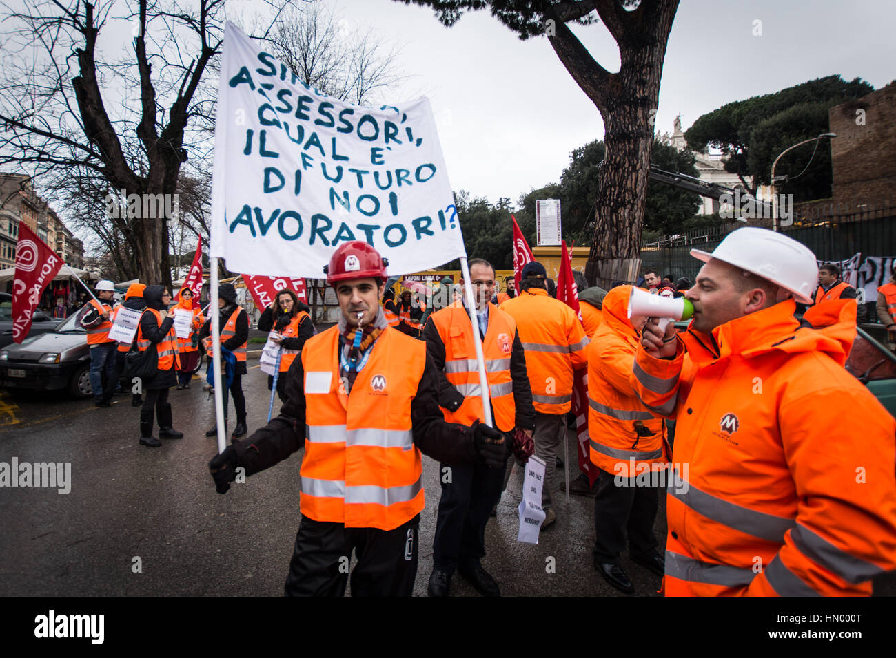 Rome, Italy. 06th Feb, 2017. Strike and demonstration of the Rome ...