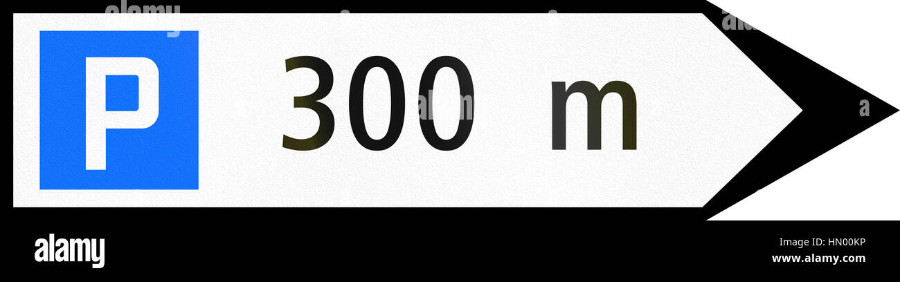 Road sign used in Switzerland - Signpost to parking place Stock Photo ...