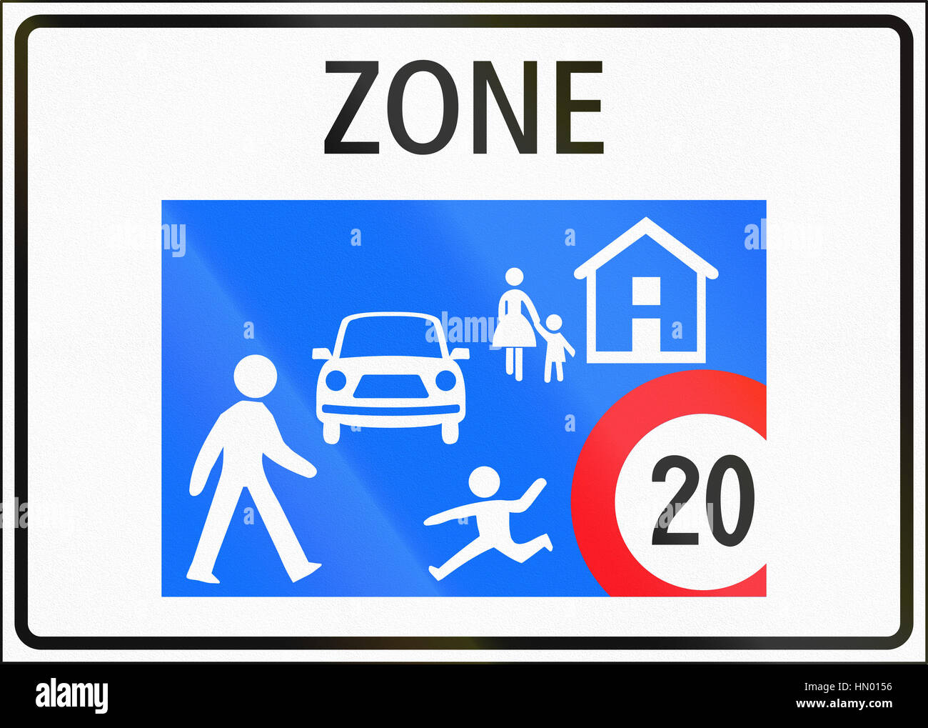 Home zone traffic sign speed hi-res stock photography and images - Alamy
