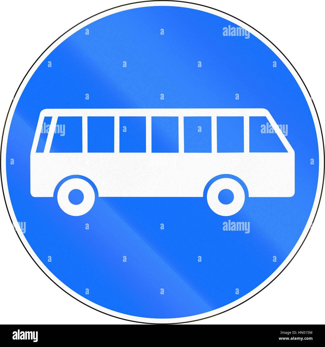 Road sign used in Switzerland - Bus lane Stock Photo - Alamy