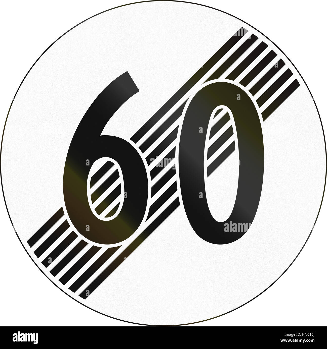 Road sign used in Switzerland - End of maximum Speed limit Stock Photo ...