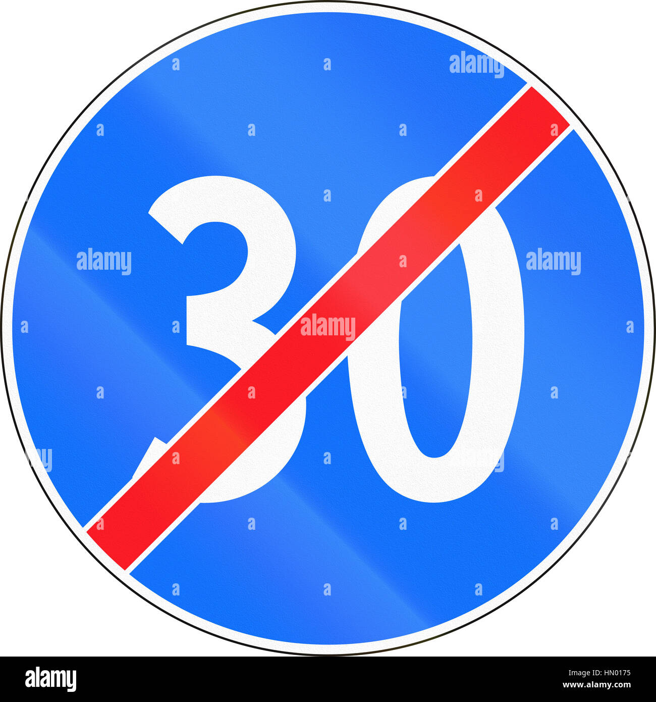 End Speed Restriction Traffic Sign High Resolution Stock Photography ...