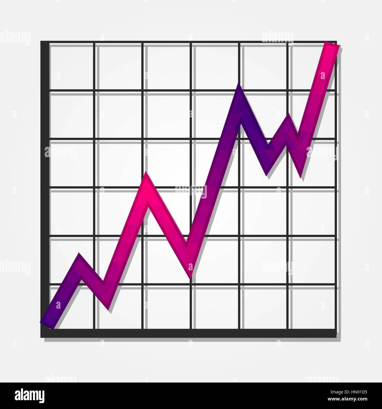 Graph shape with a colored triangles forming a gradient, purple to pink ...