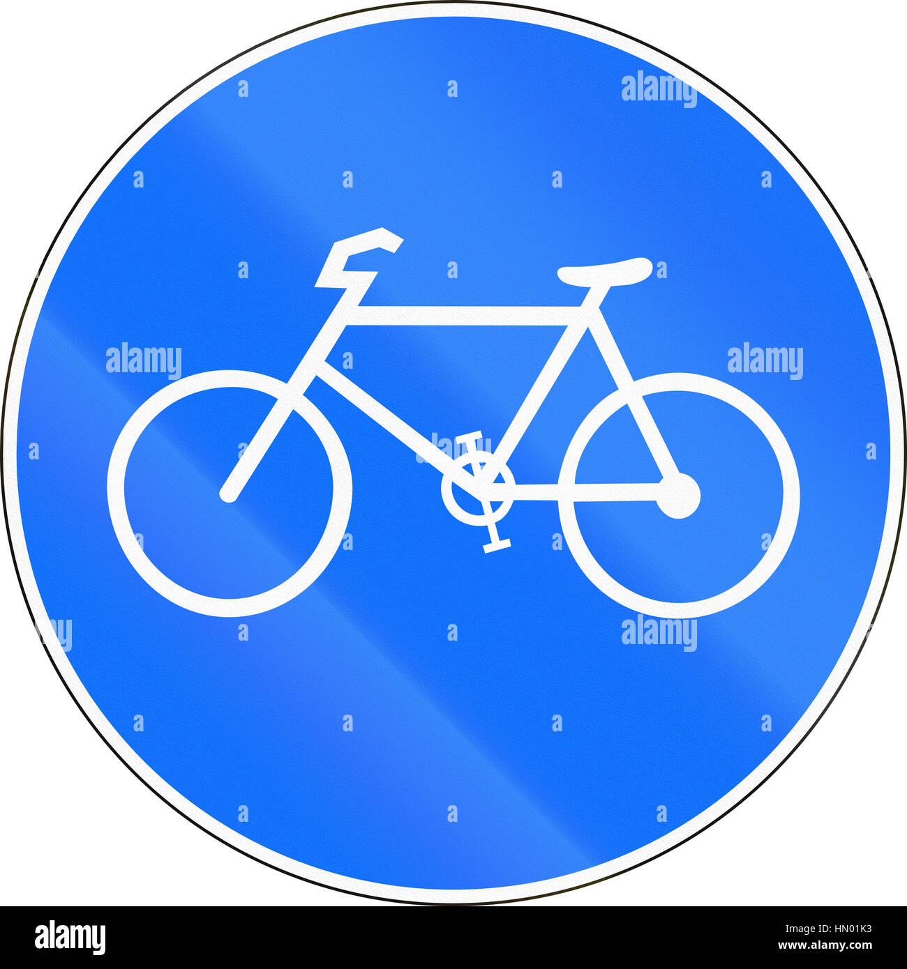 Road sign used in Switzerland - Cycle lane Stock Photo - Alamy