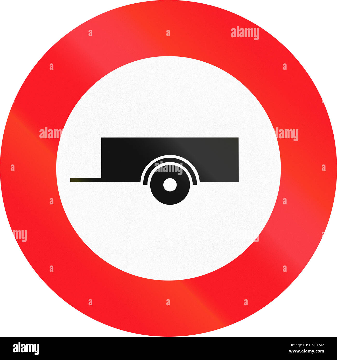 Road sign used in Switzerland - No trailers Stock Photo - Alamy