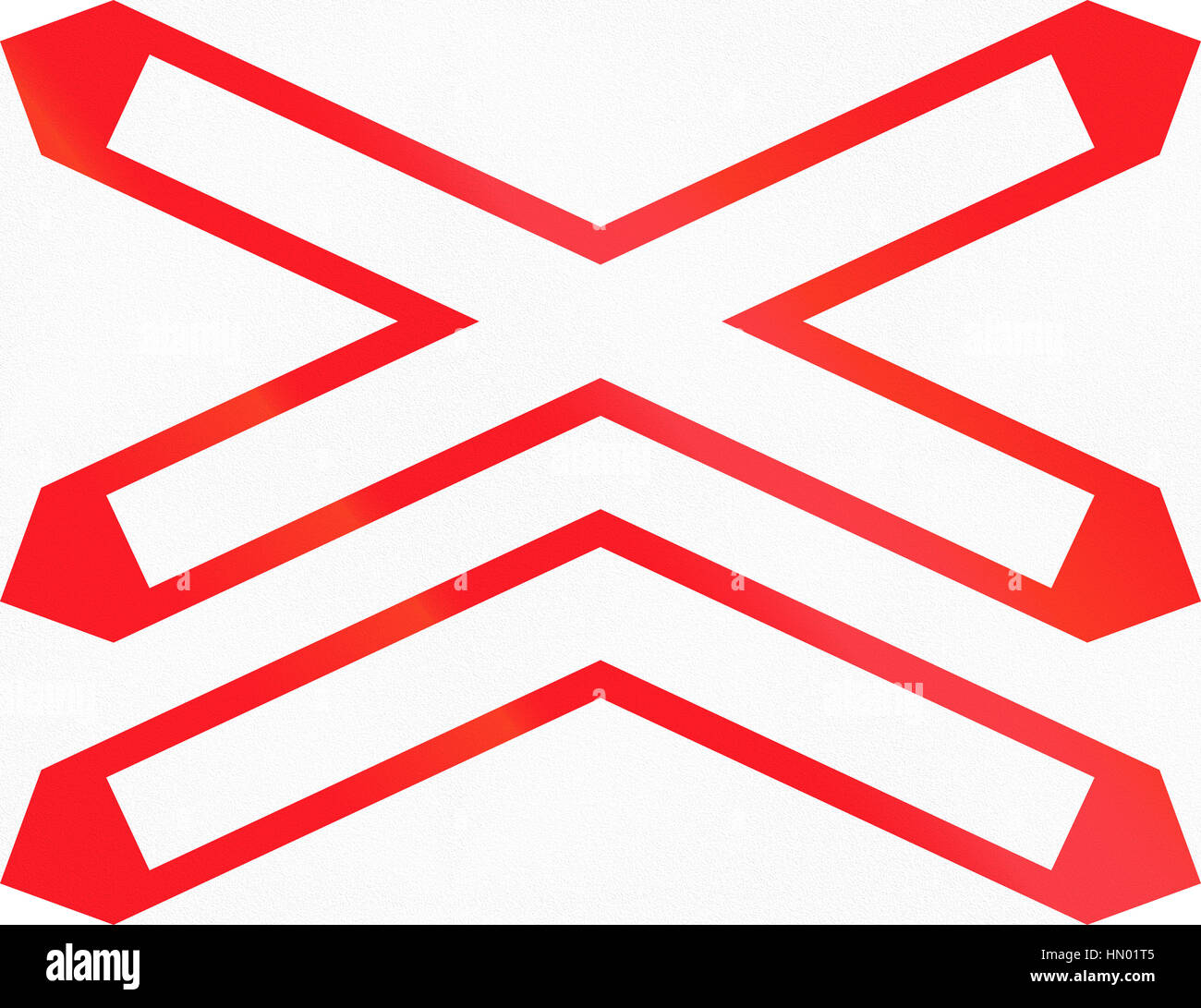 Road sign used in Switzerland - Multiple way level crossing location ...