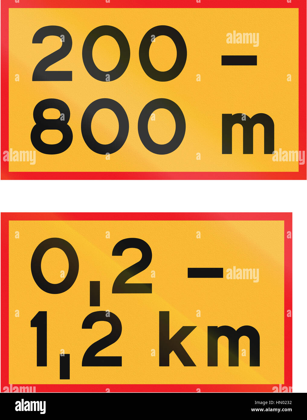 Road signs used in Sweden - Length of stretch of road beginning at ...