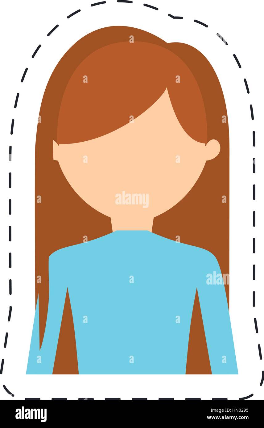 casual woman formal face icon, vector illustration image Stock Vector ...