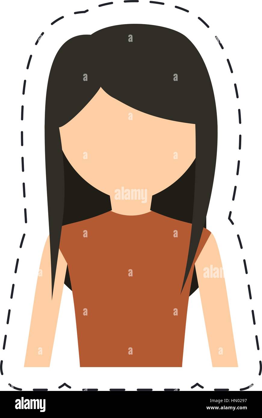 casual woman formal face icon, vector illustration image Stock Vector ...