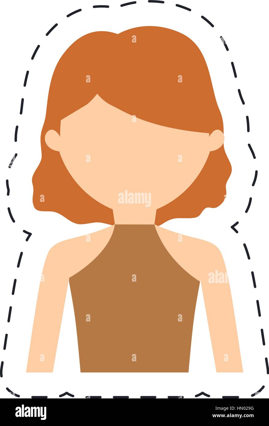 casual woman formal face icon, vector illustration image Stock Vector ...