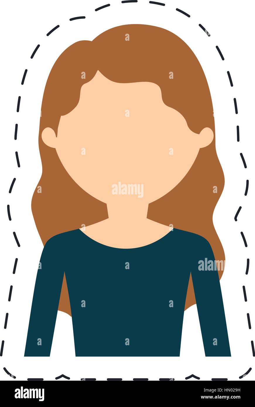 casual woman formal face icon, vector illustration image Stock Vector ...