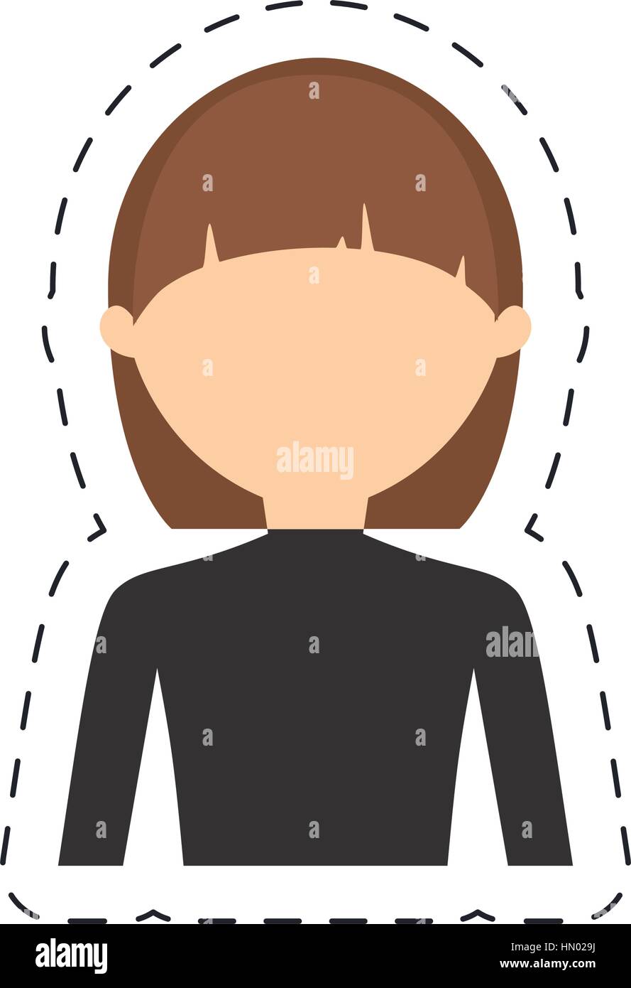 casual woman formal face icon, vector illustration image Stock Vector ...