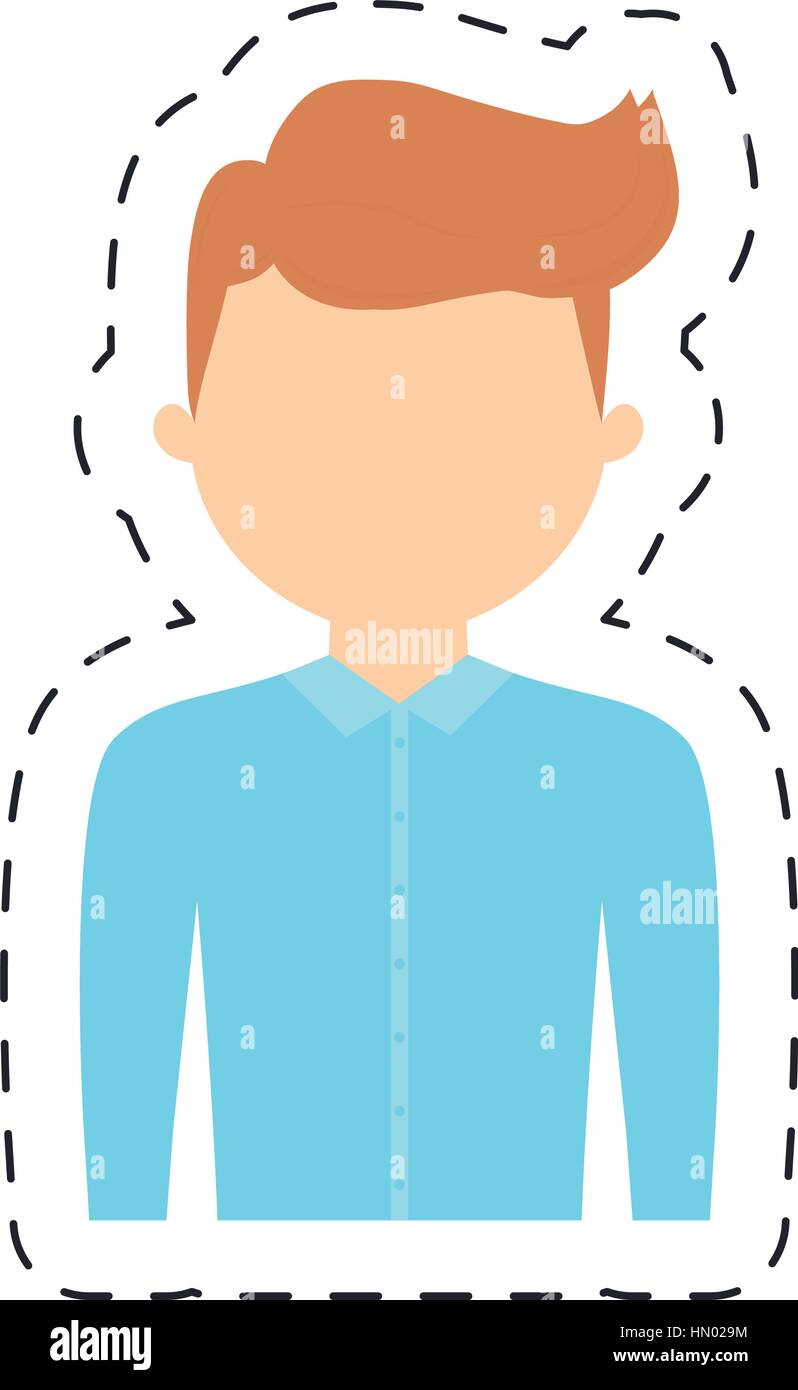 casual man formal face icon, vector illustration Stock Vector Image ...