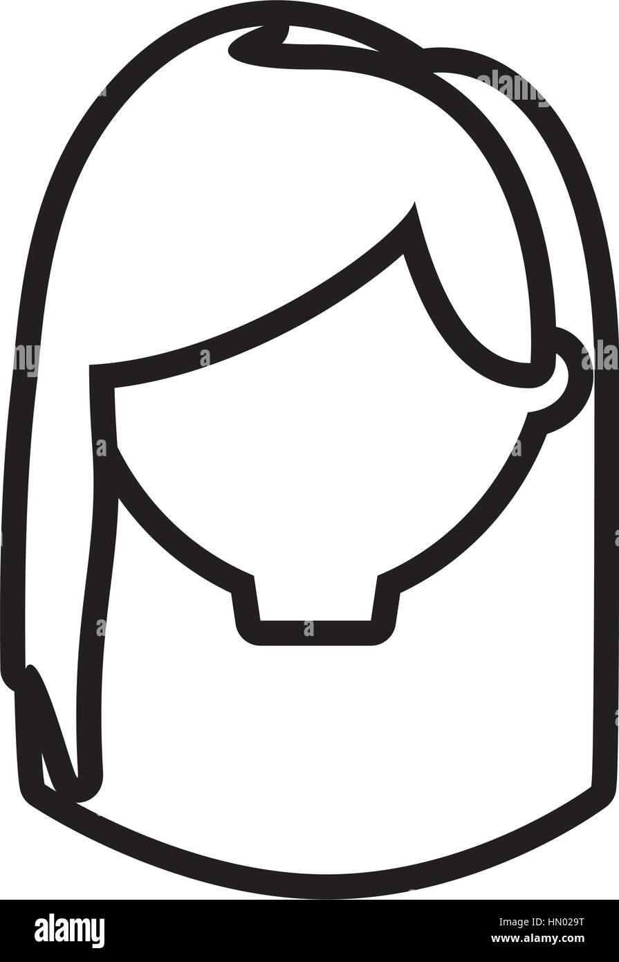 figure casual woman formal face icon, vector illustration image Stock ...