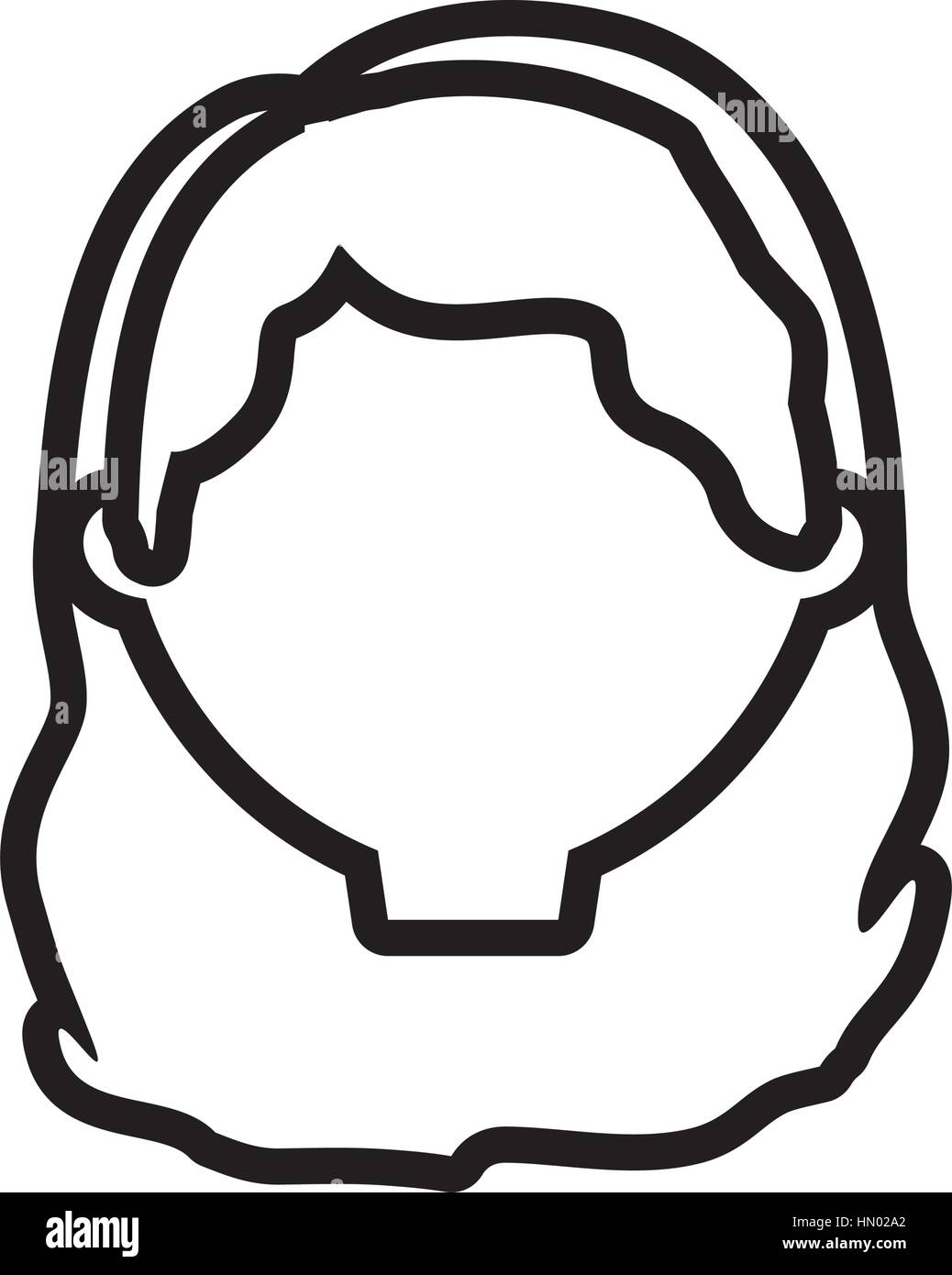 figure casual woman formal face icon, vector illustration image Stock ...