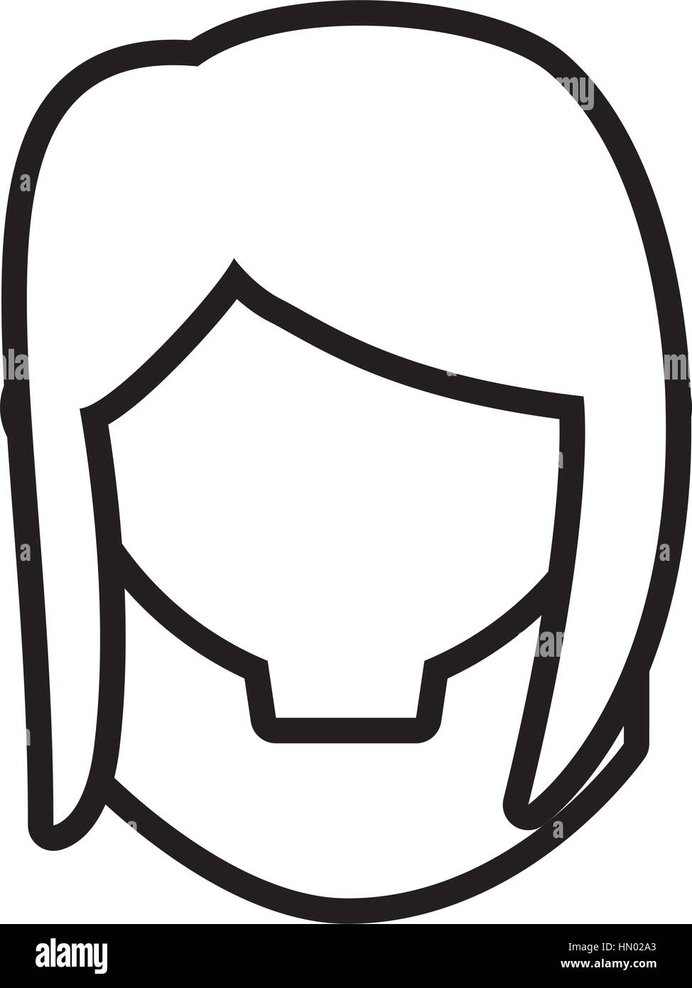 figure casual woman formal face icon, vector illustration image Stock ...
