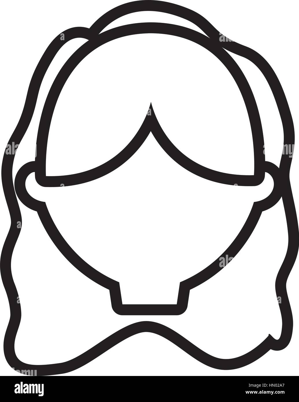 figure casual woman formal face icon, vector illustration image Stock ...