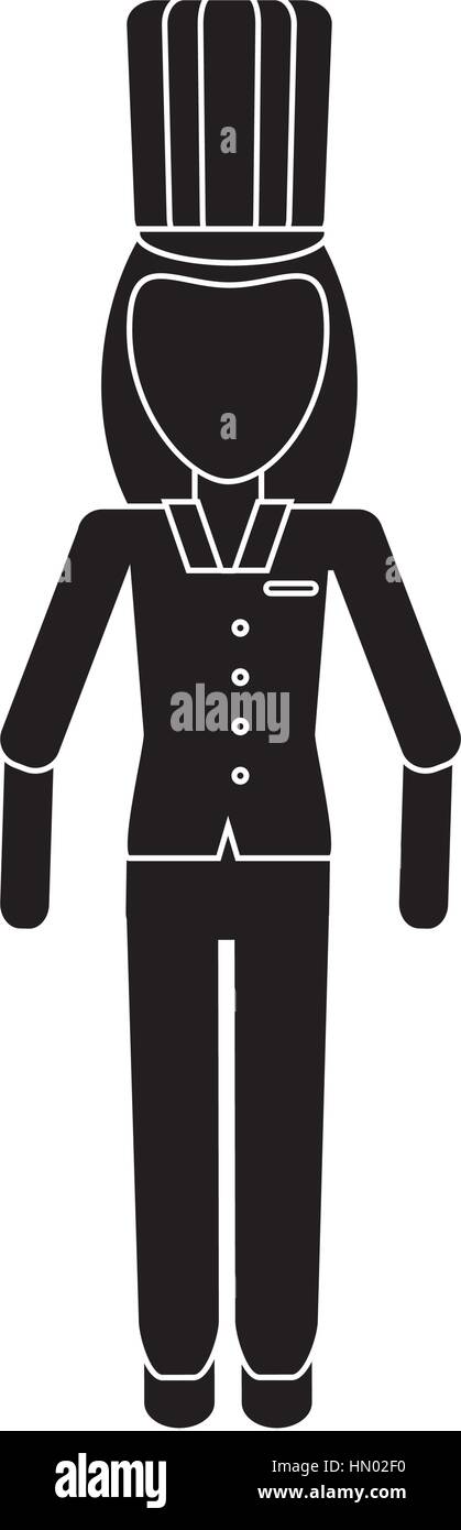 woman uniform hat professional pictogram Stock Vector Image & Art - Alamy