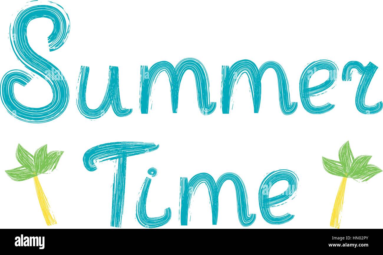 Summer time lettering Stock Vector Image & Art - Alamy