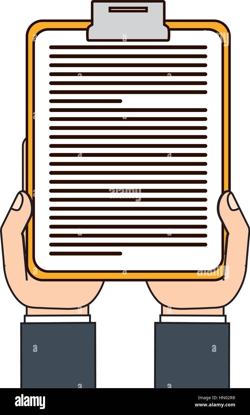 clipboard in the hands icon image, vector illustration design Stock ...