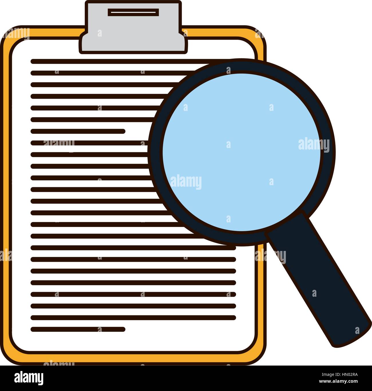 clipboard with magnifying glass icon image, vector illustration Stock ...