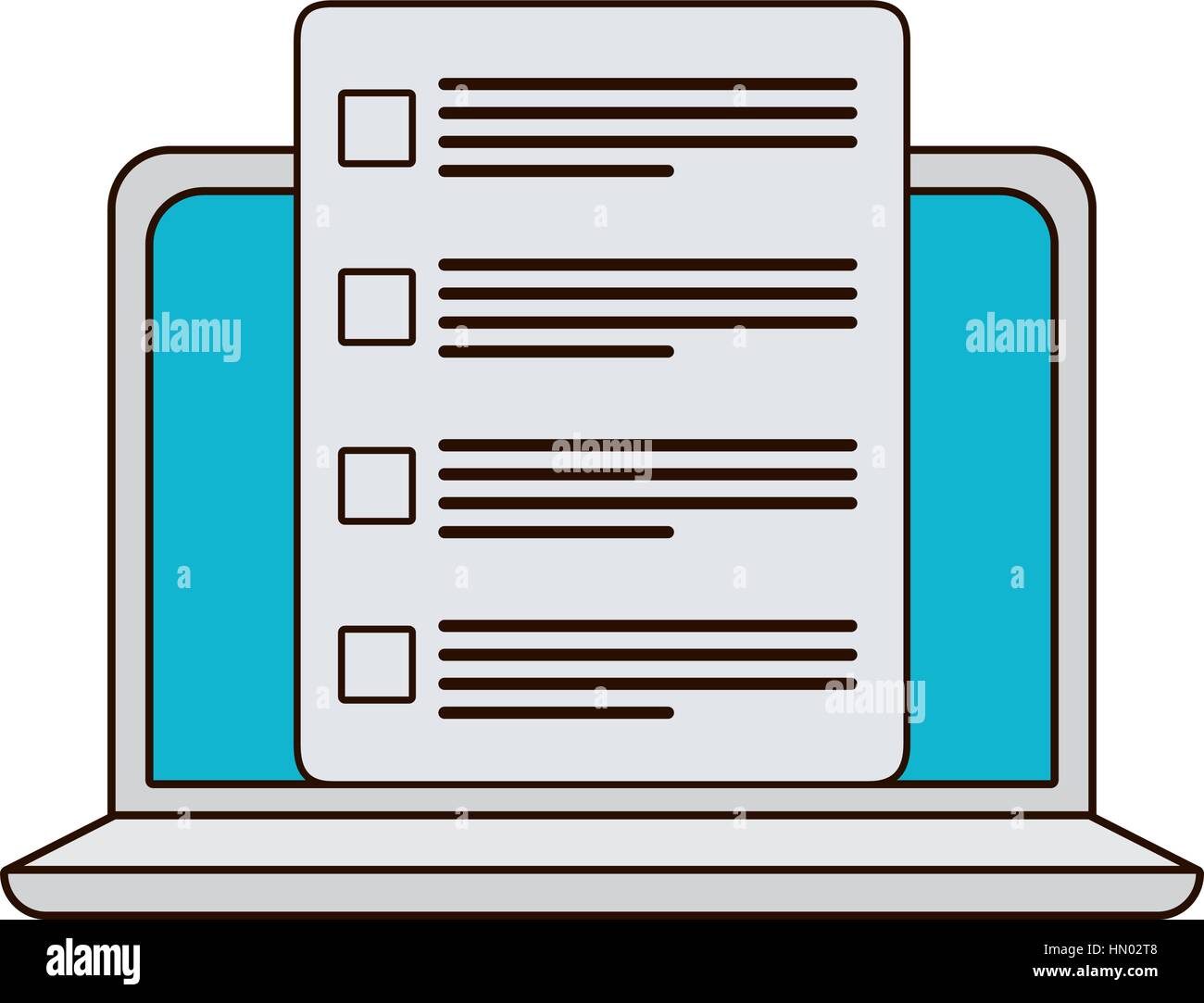 silver laptop with documents icon image design, vector illustration ...