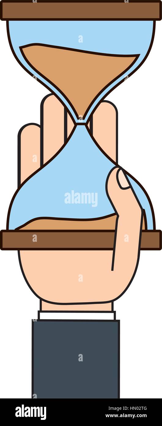 hourglass in the hand icon image design, vector illustration Stock ...