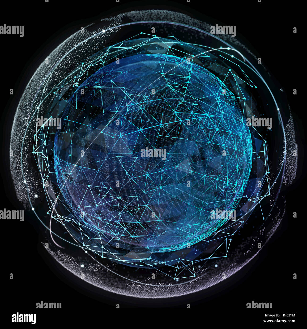 Global network internet technologies. Digital world map Stock Photo - Alamy