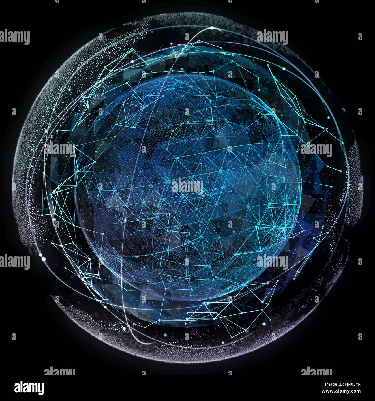 Global network internet technologies. Digital world map Stock Photo - Alamy