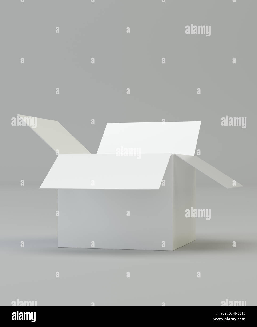 Open box cardboard in studio Stock Photo - Alamy