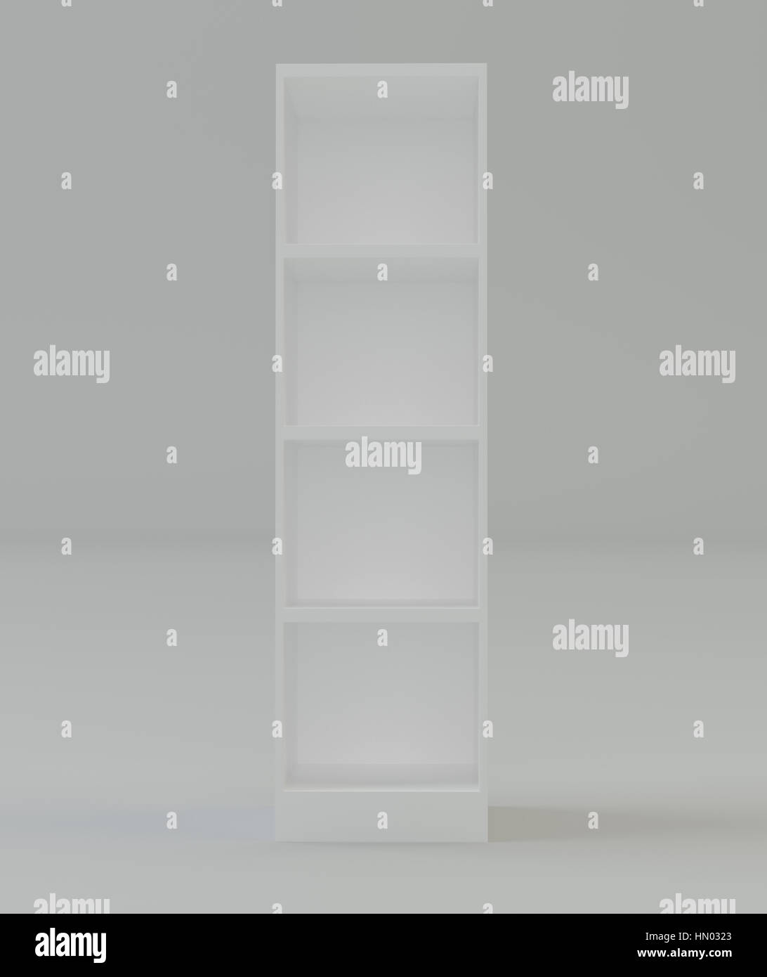 Blank Empty Showcase Display With Retail Shelves Stock Photo - Alamy