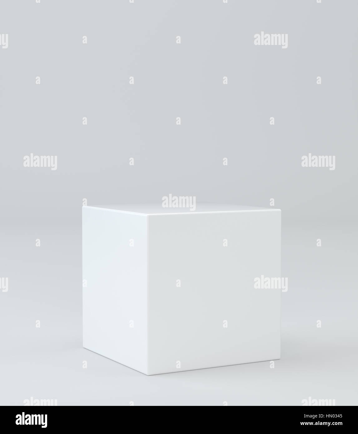 White cube in light studio Stock Photo - Alamy