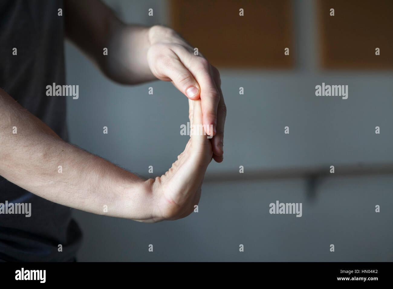 Stretching Hands, finger Stock Photo - Alamy