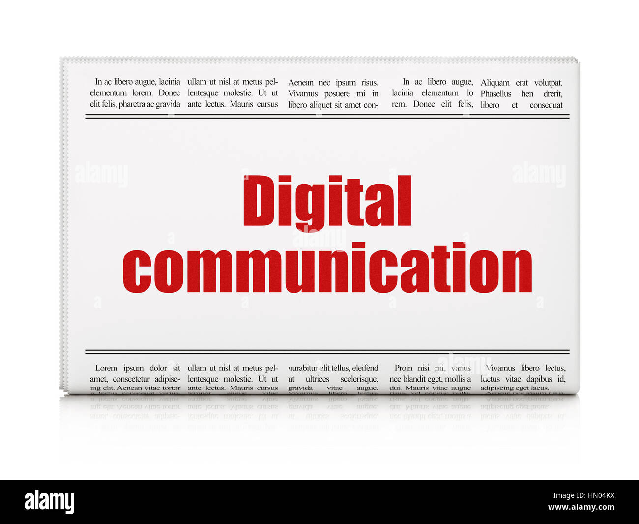 Information concept: newspaper headline Digital Communication on White ...