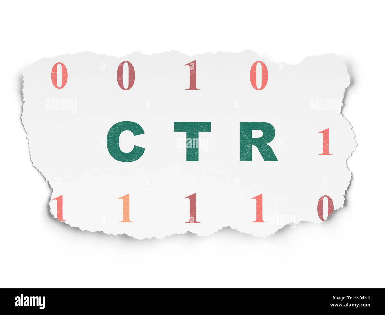Business concept: Painted green text CTR on Torn Paper background with Binary Code Stock Photo ...