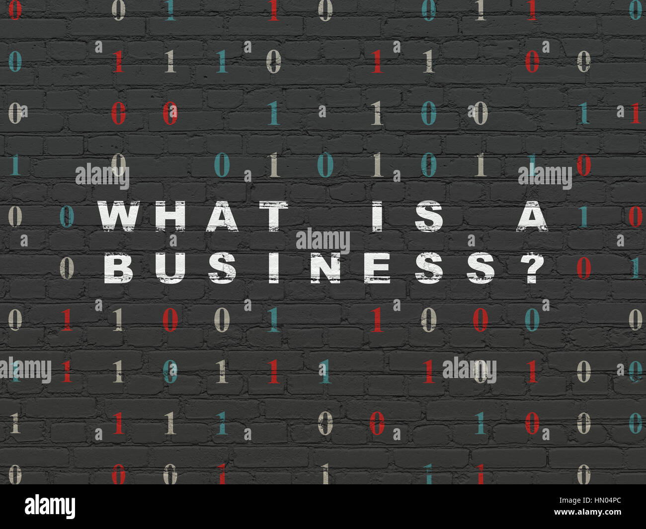 Finance concept: Painted white text What is a Business? on Black Brick wall background with ...